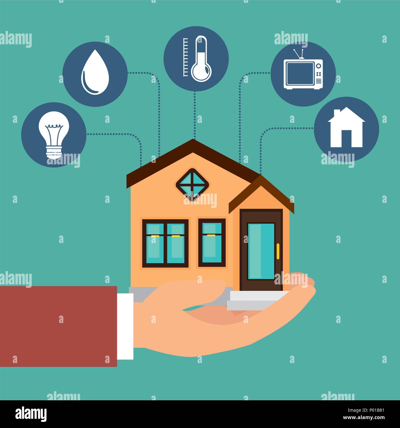 smart home technology set icons Stock Vector Image & Art - Alamy