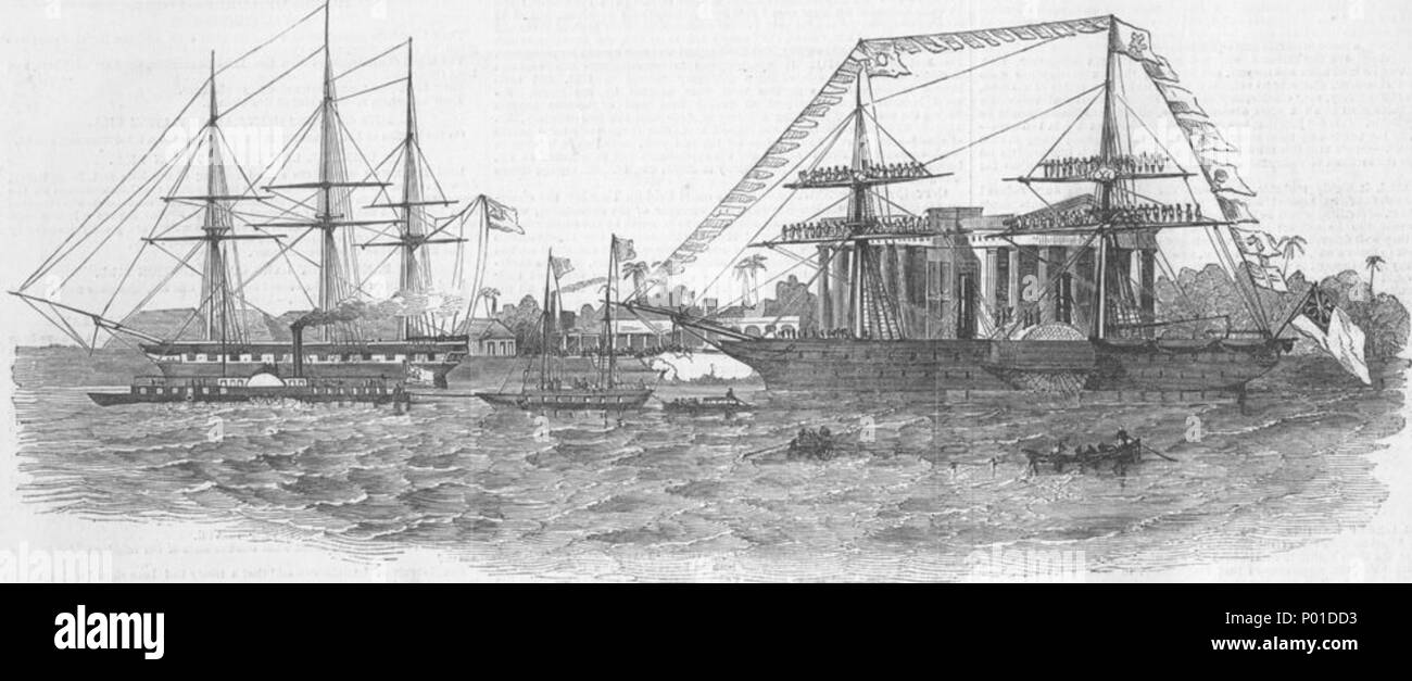 Reception of Lord Gough at Calcutta, Illustrated London News, 1850 ...