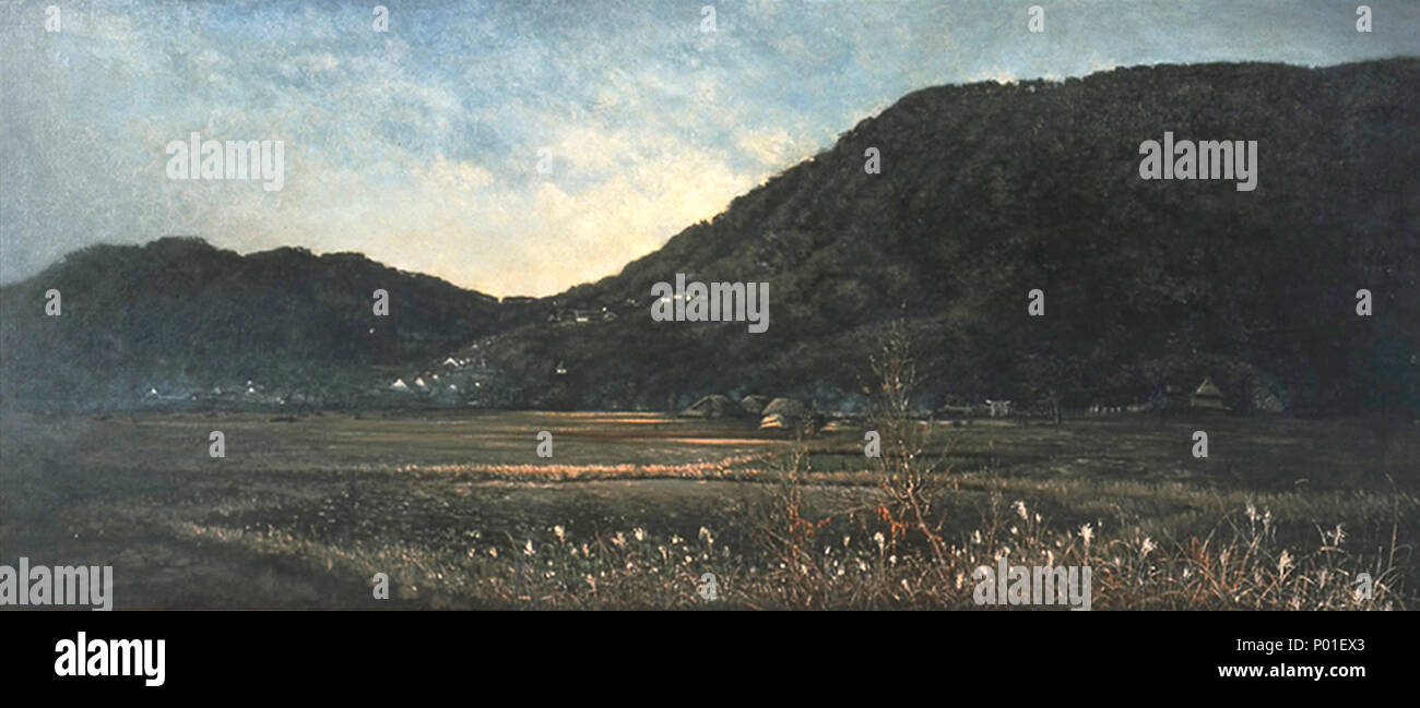 . English: Distant View of Mount Kotohira, by Takahashi Yuichi ...