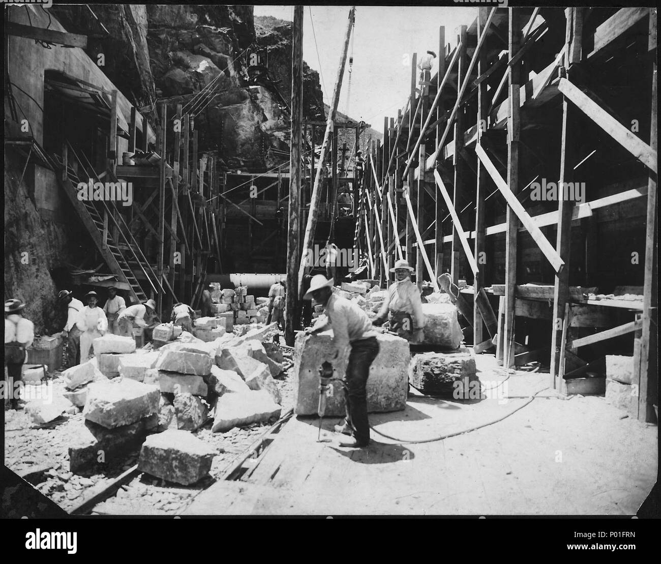 Power house construction Black and White Stock Photos & Images - Alamy