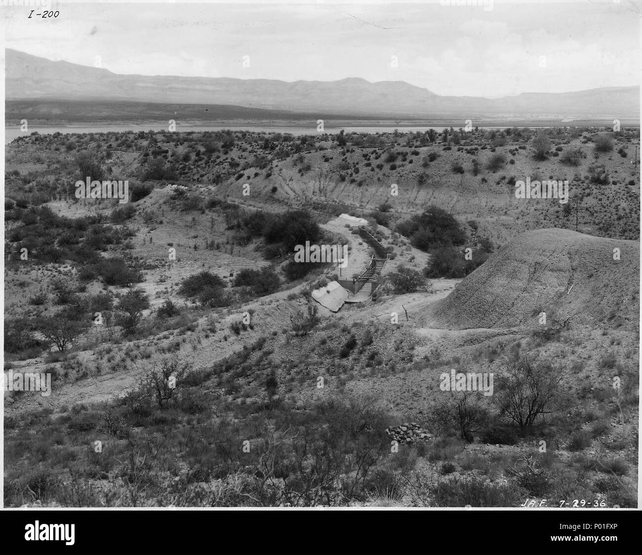 Salt River - Power Canal - General view in mile 12 showing wood flume ...