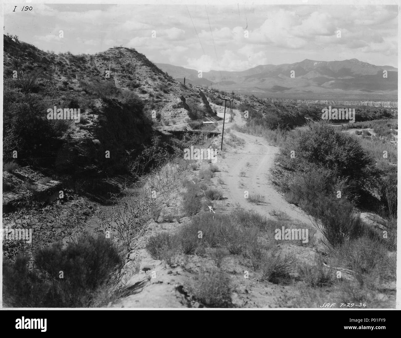 Salt River - Power Canal - View looking downstream, that shows wood ...