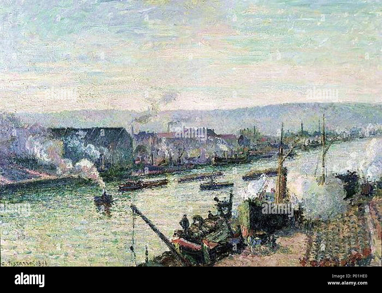 6 Camille Pissarro - La Seine à Rouen, Saint-Sever 1122 Stock Photo - Alamy