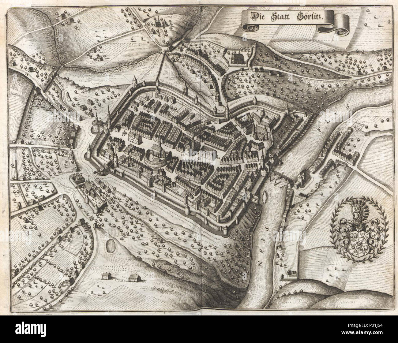 10 Görlitz 1650 Merian Stock Photo - Alamy