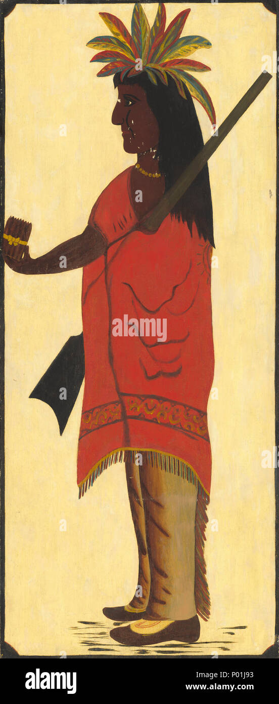 American 19th Century, Indian Tobacco Shop Sign [recto, Indian facing ...