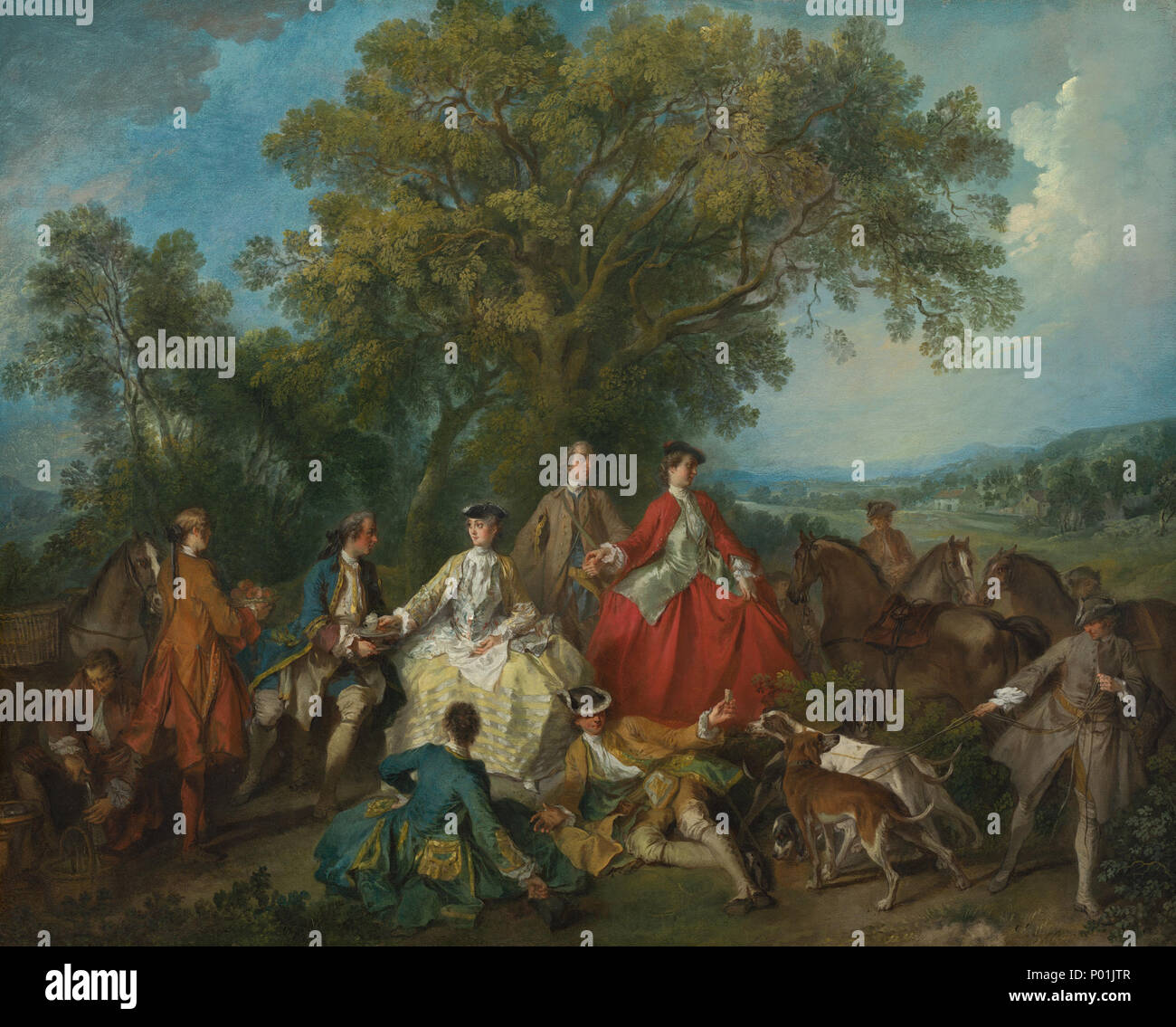 Nicolas Lancret (French, 1690 - 1743 ), Picnic after the Hunt, probably ...