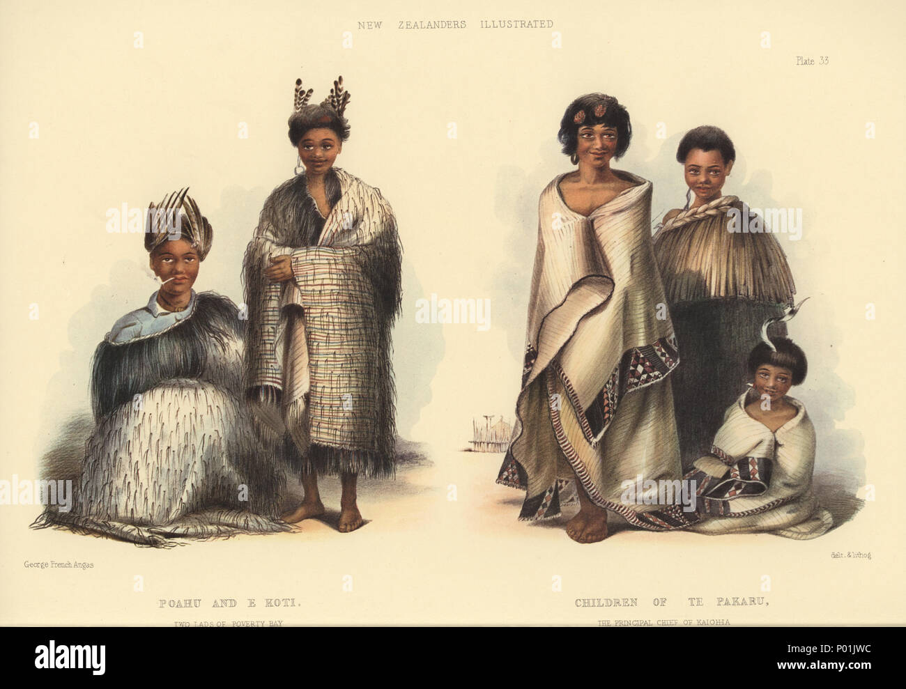 . English: POAHU AND E KOTI. TWO LADS OF POVERTY BAY. CHILDREN OF TE ...