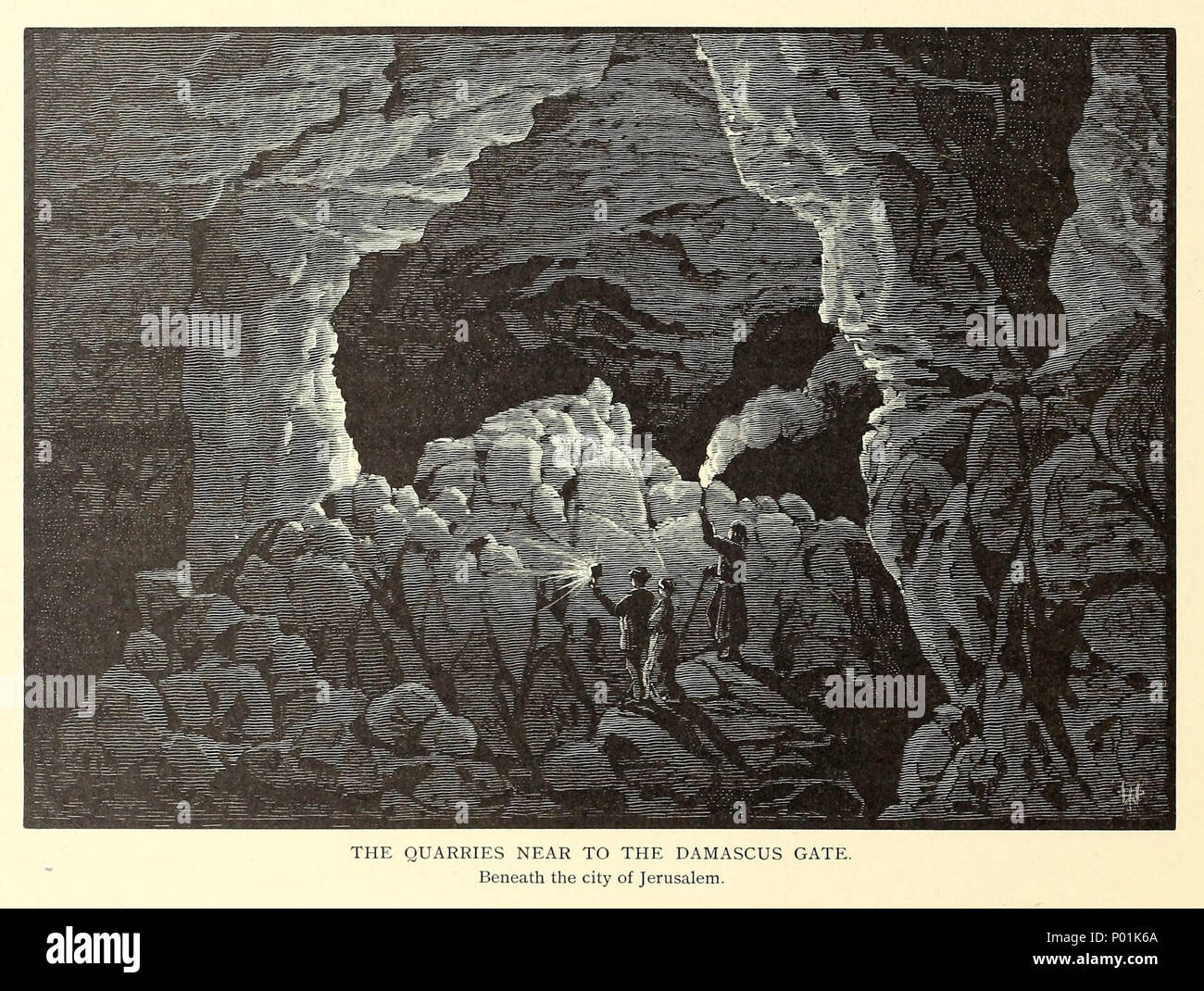 . עברית: עיבוד לציור של מערת צדקיהו משנת 1881-4 English: Caption: The ...