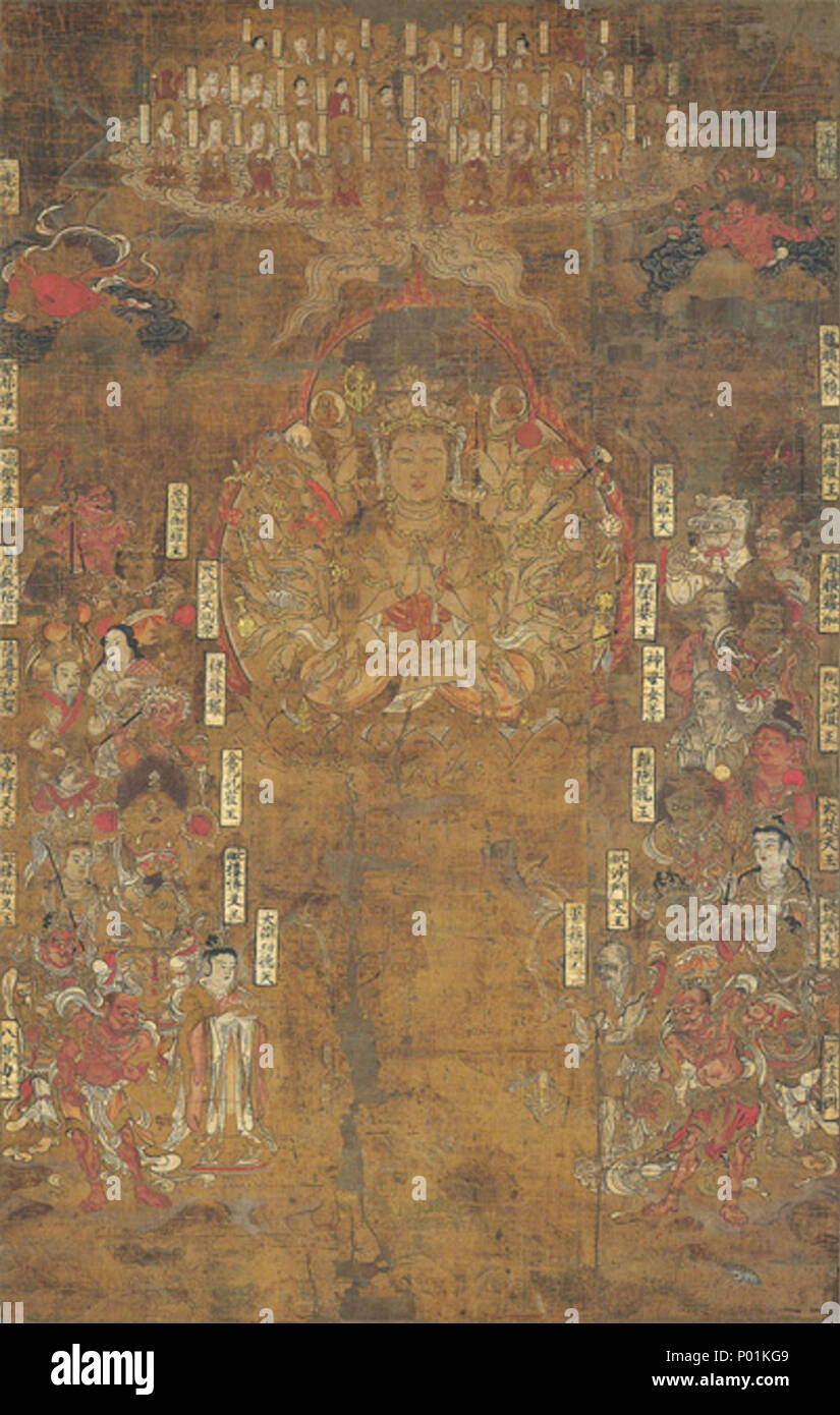 . English: Senju Kannon with Twenty-Eight Attendants, Hosomi Museum ...