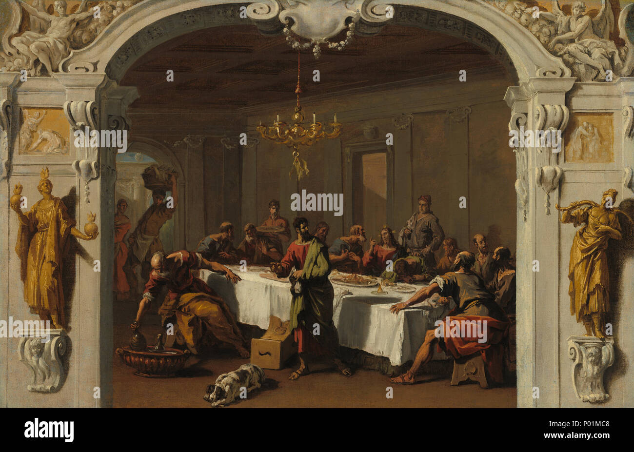 Sebastiano Ricci, The Last Supper, Italian, 1659 - 1734, 1713/1714, oil ...