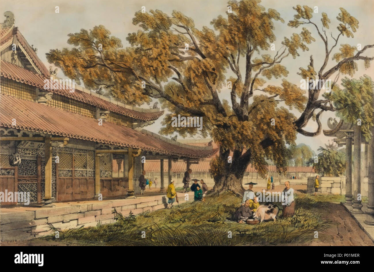 . English: The Sea-screen Temple at Honam, Canton (i.e., Hoi Tong ...