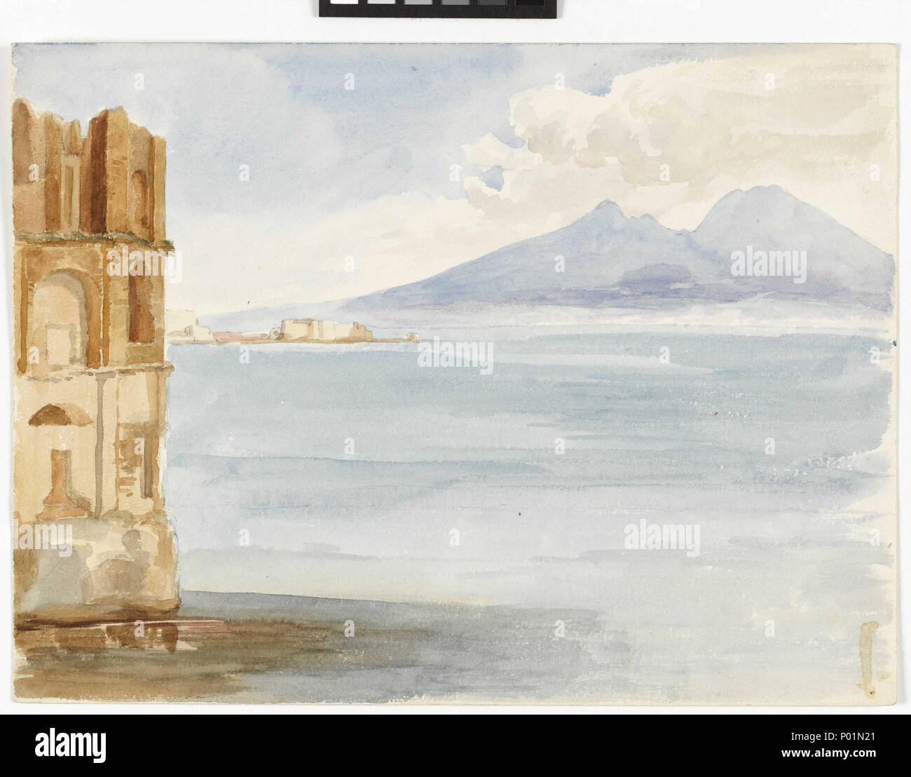 . English: 'Bay of Naples' Although undated this drawing of the 'view ...