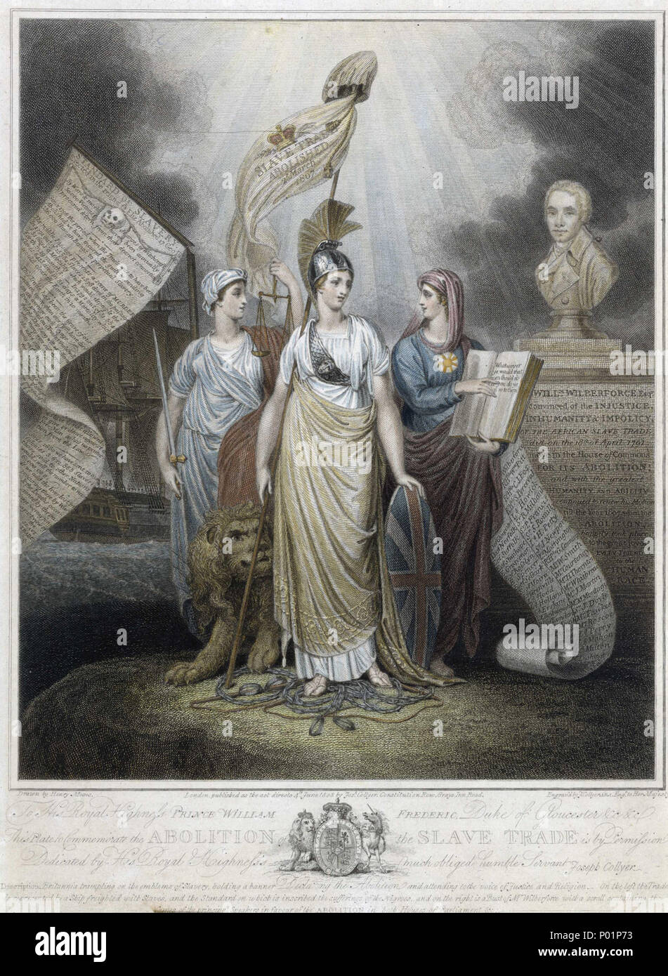 . English: 'Plate to Commemorate the Abolition of the Slave Trade' On ...