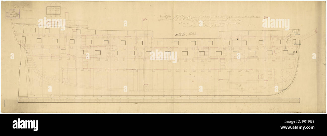 . English: 'Redoubtable' (1815); 'Chatham' (1812) Scale: 1:48. Plan ...