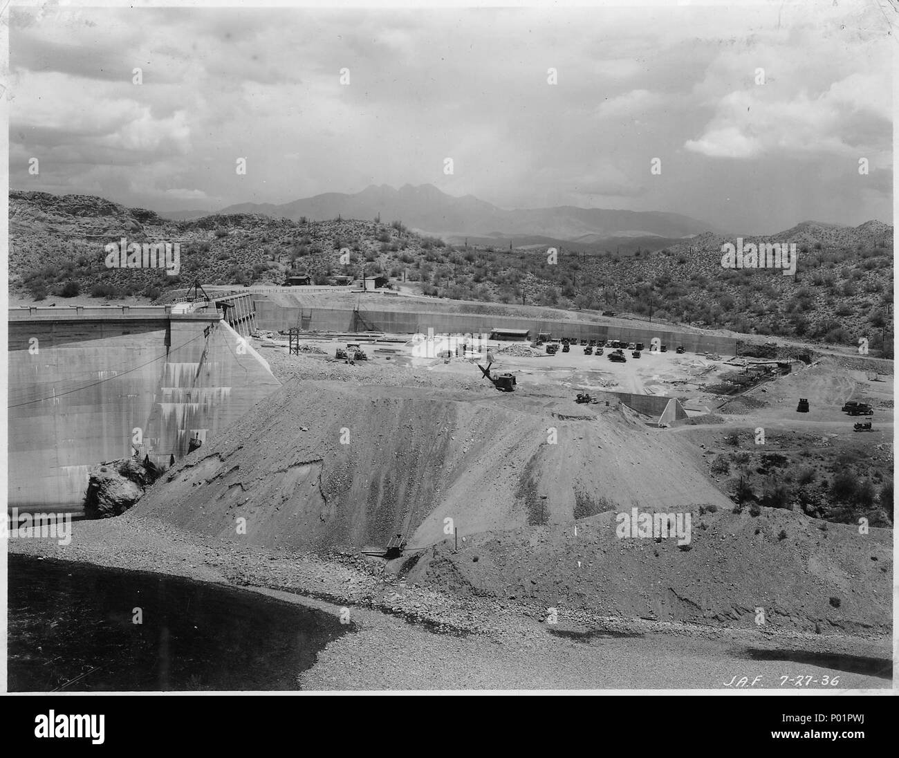 Dam abutment Black and White Stock Photos & Images - Alamy