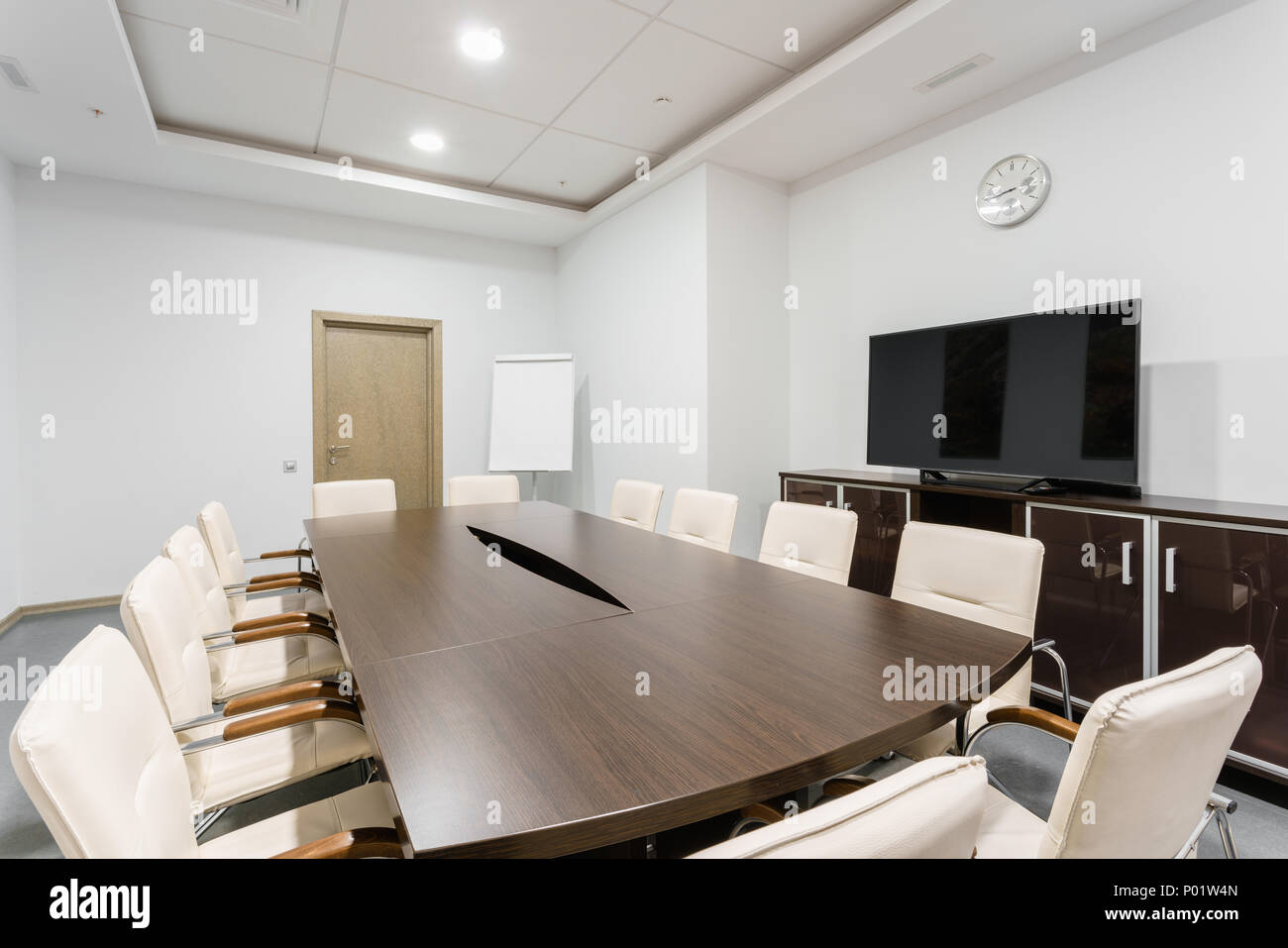 Seminar presentation. Empty conference room, lots of empty seats ...