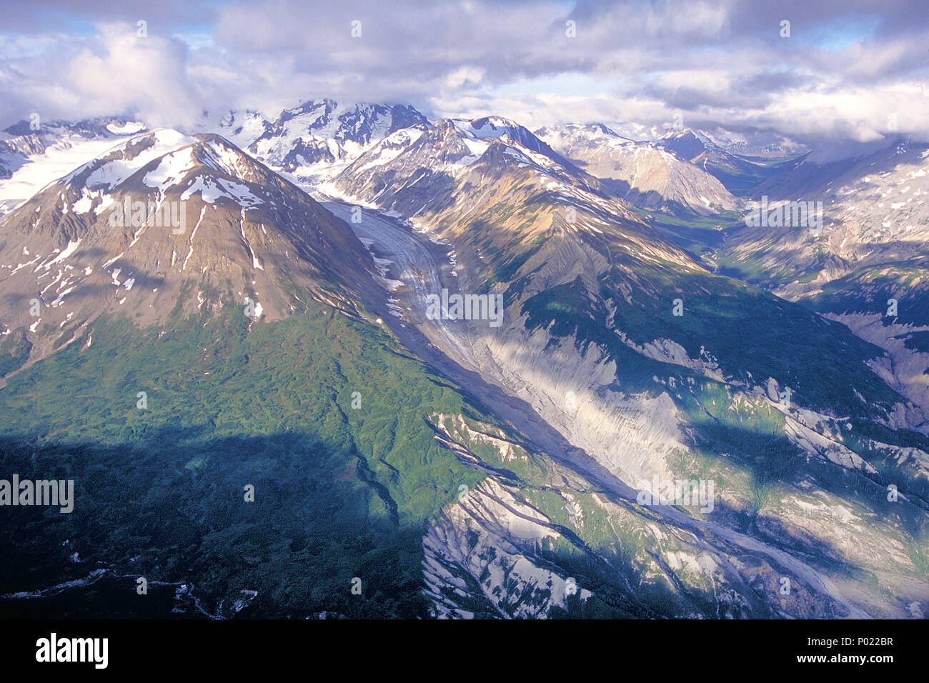 Great landscapes, snow, ice, mountains, glacier, Alaska range, Yukon ...