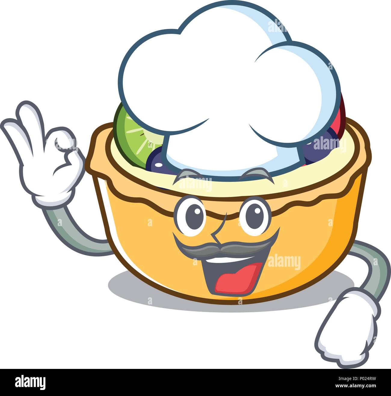 Chef fruit tart character cartoon Stock Vector Image & Art - Alamy