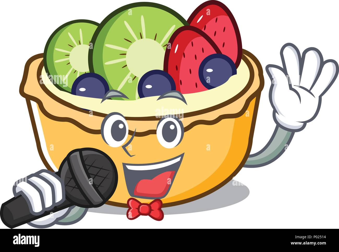 Singing fruit tart mascot cartoon Stock Vector Image & Art - Alamy