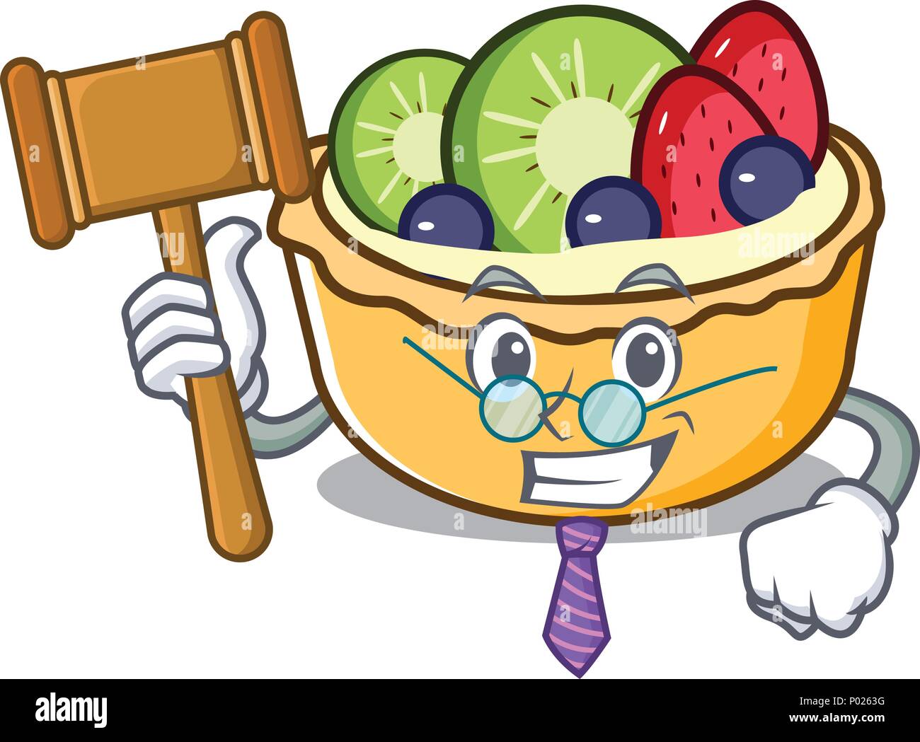 Judge fruit tart mascot cartoon Stock Vector Image & Art - Alamy