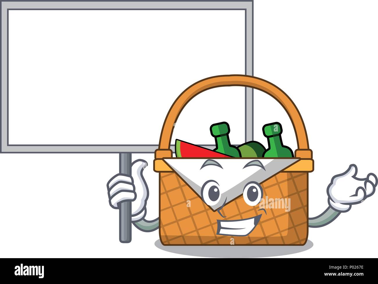 Bring board picnic basket character cartoon Stock Vector Image & Art ...