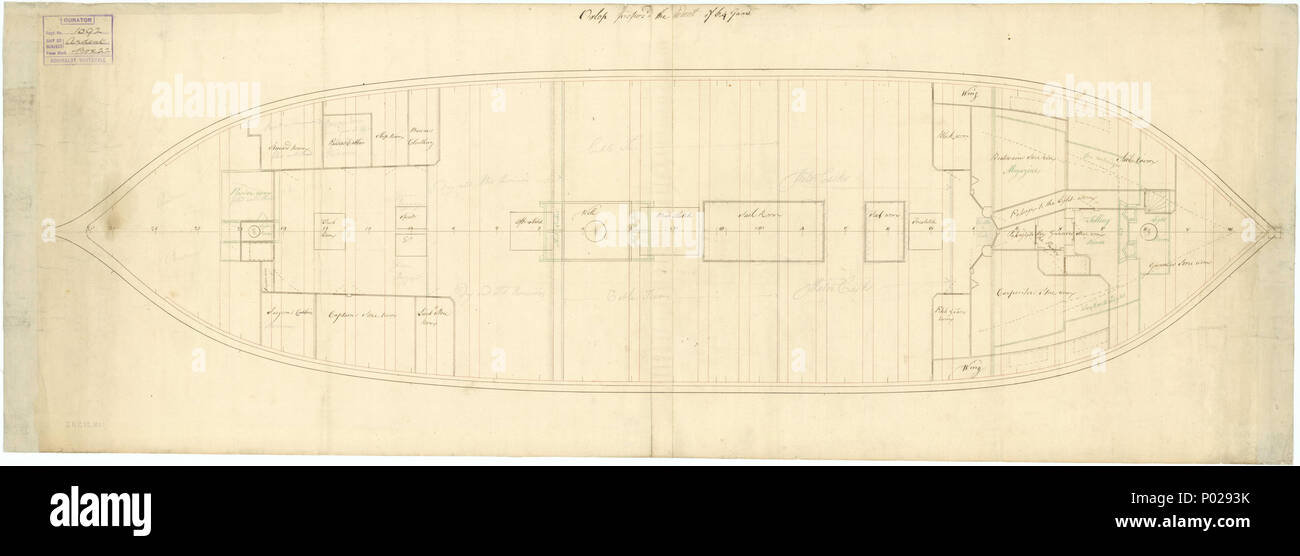 . English: 'Ardent' (1764); 'Nassau' (1785) Scale: 1:48. Plan showing ...