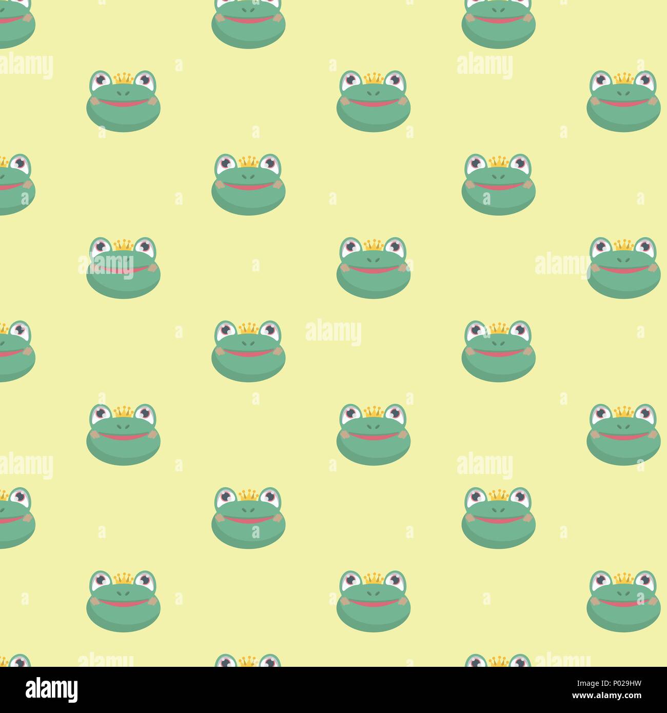 Seamless pattern with funny cartoon frogs Stock Vector Image & Art - Alamy