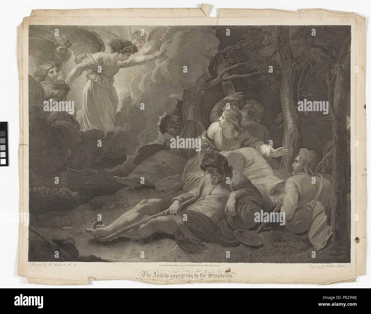 . English: 'The Angels Appearing to the Shepherds' Angels appearing to ...