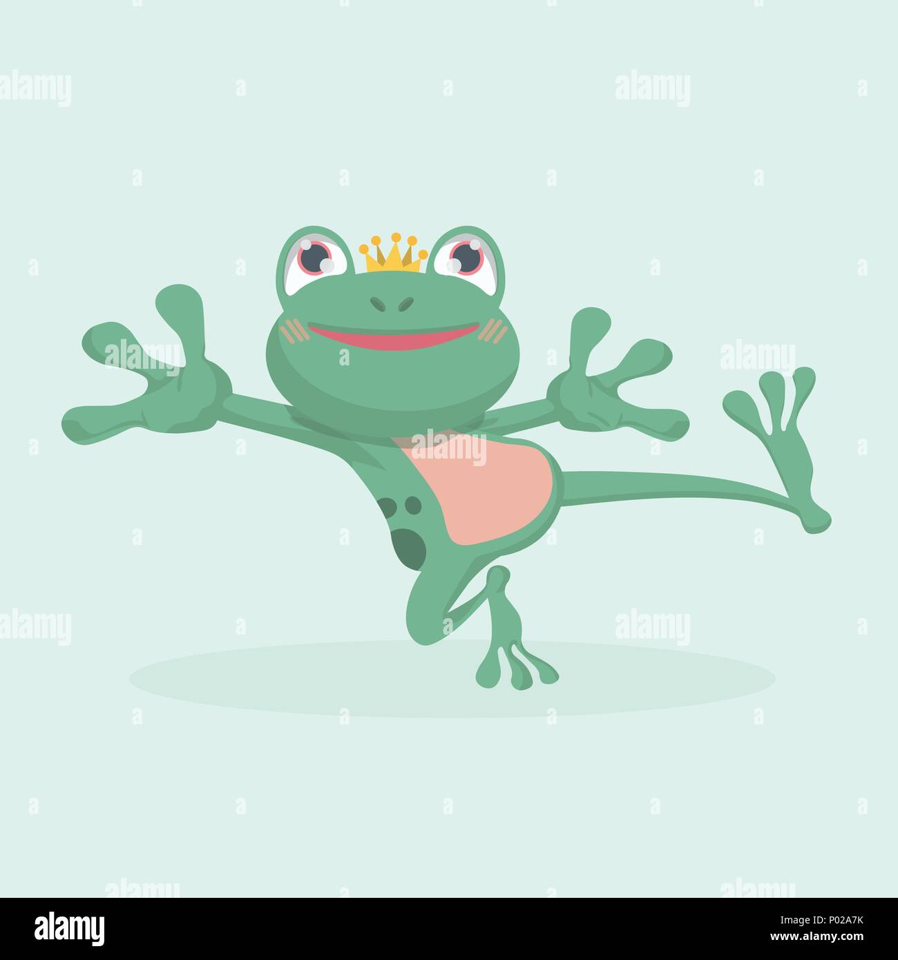 Little frog. Vector illustration of a cute little frog Stock Vector ...