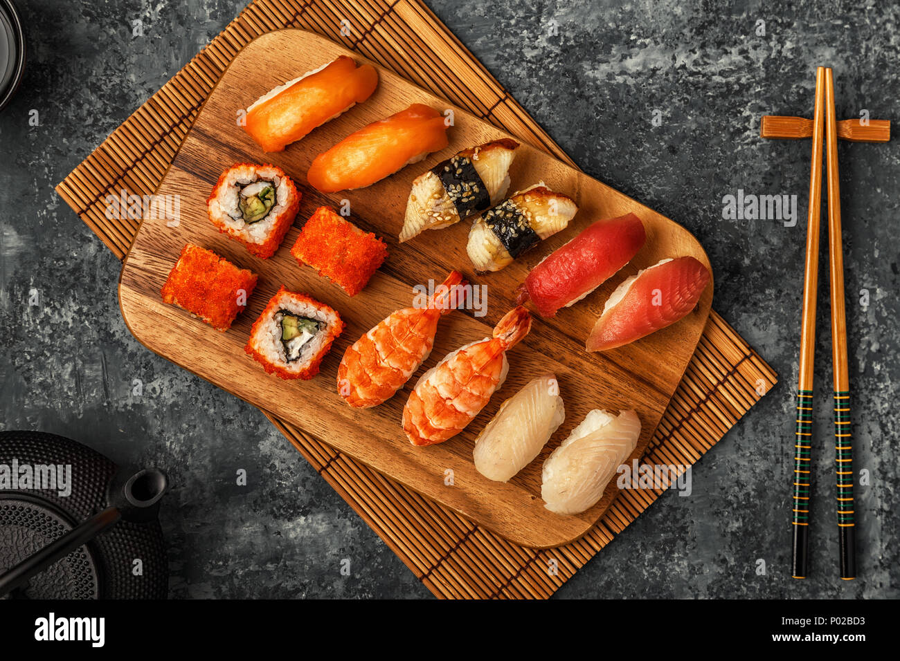 Top view diverse seafood hi-res stock photography and images - Alamy