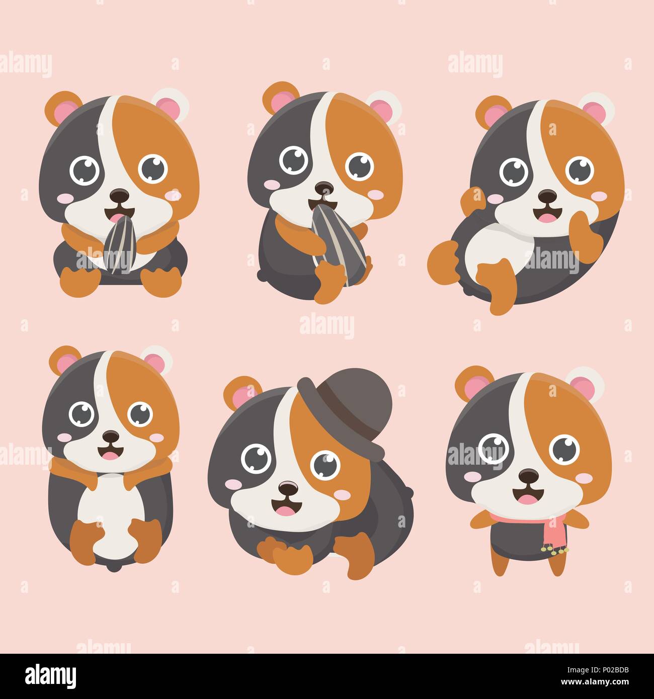 Cartoon hamster vector set Stock Vector Image & Art - Alamy