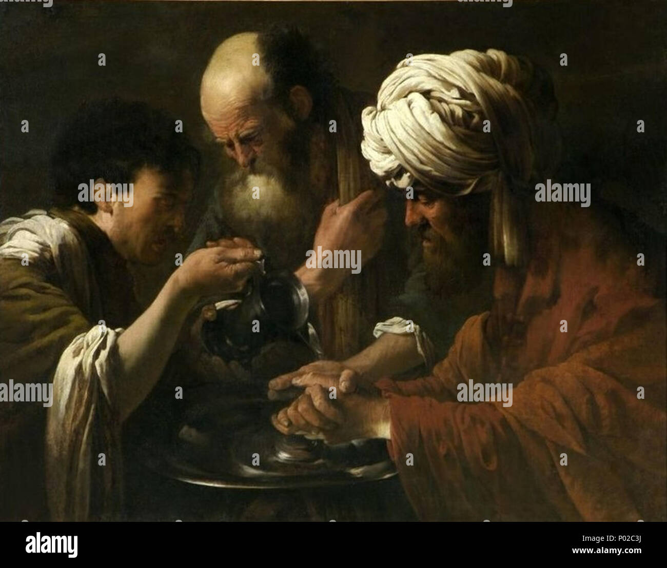 . Pilate washing his hands. circa 1617 16 Brugghen Pilate Stock Photo ...