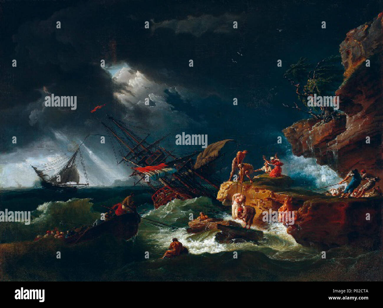 . A storm. third quarter of 18th century 18 Vernet A storm Stock Photo ...