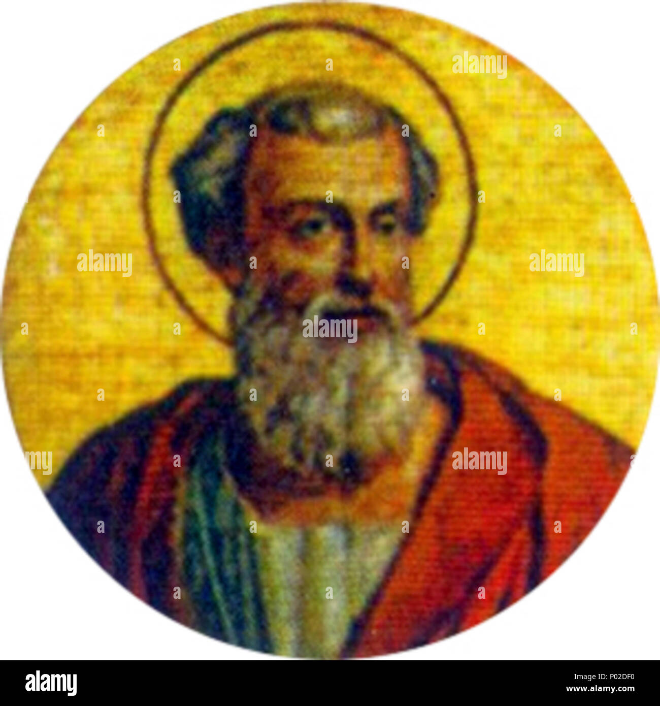 . English: Portait of en:Pope Pontian in the en:Basilica of Saint Paul ...