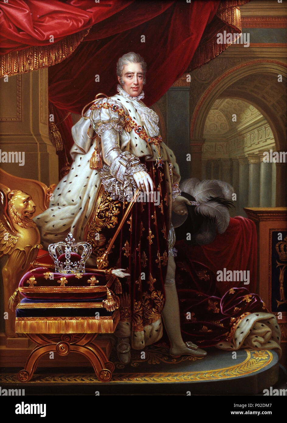 . English: Portrait of King Charles X of France in his coronation robes ...