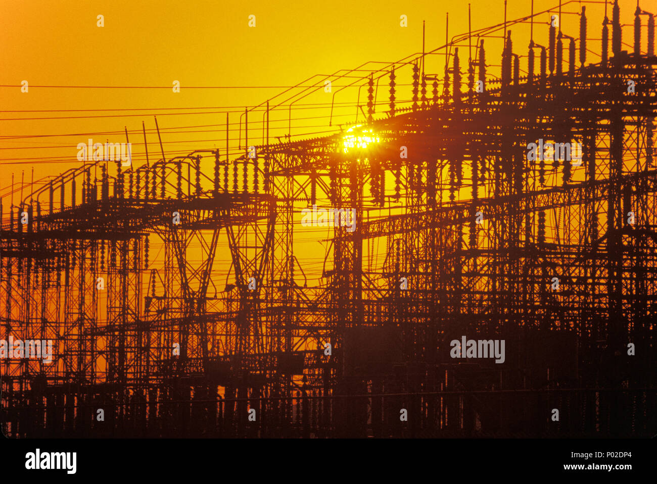 1992 HISTORICAL HIGH VOLTAGE ELECTRIC TRANSMISSION POWER SUB STATION ...