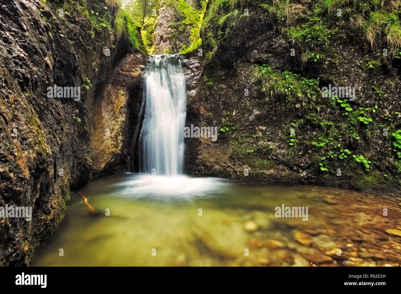 Waterfalls janosikove diery in Slovakia Stock Photo - Alamy