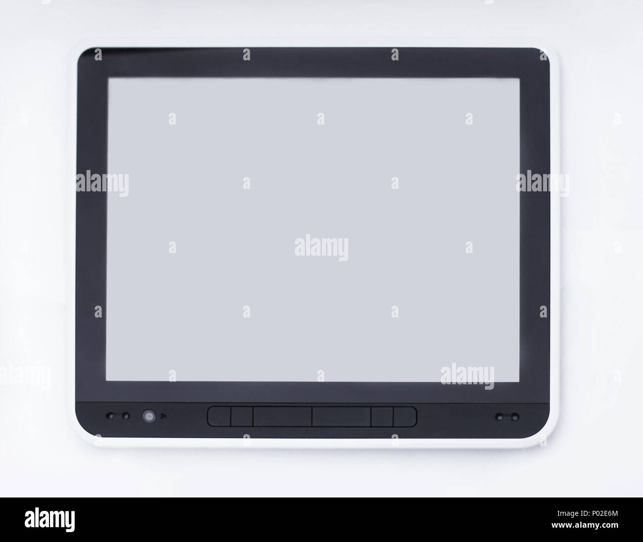 black tablet pc isolated on white with clipping path Stock Photo - Alamy