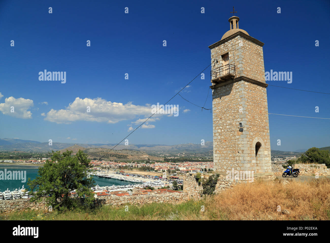 Acronauplia clock tower, Nafplio Stock Photo - Alamy