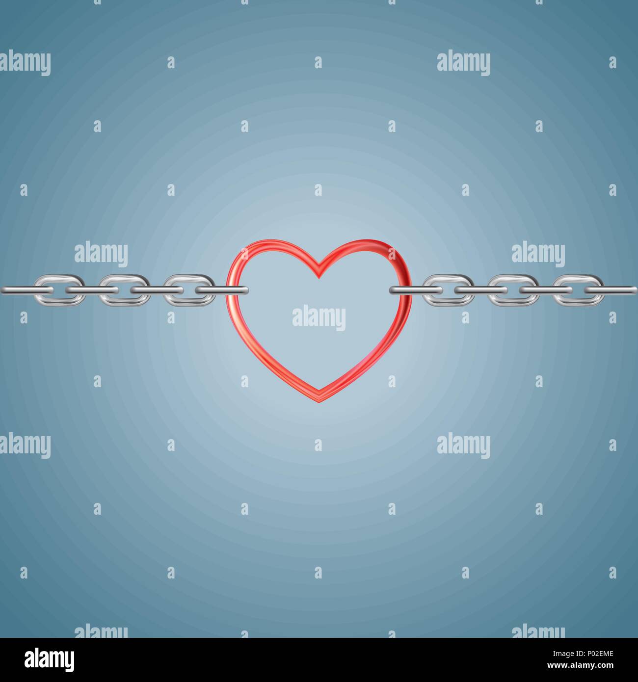 Lock the heart symbol.Isolated on gray background Stock Vector Image ...