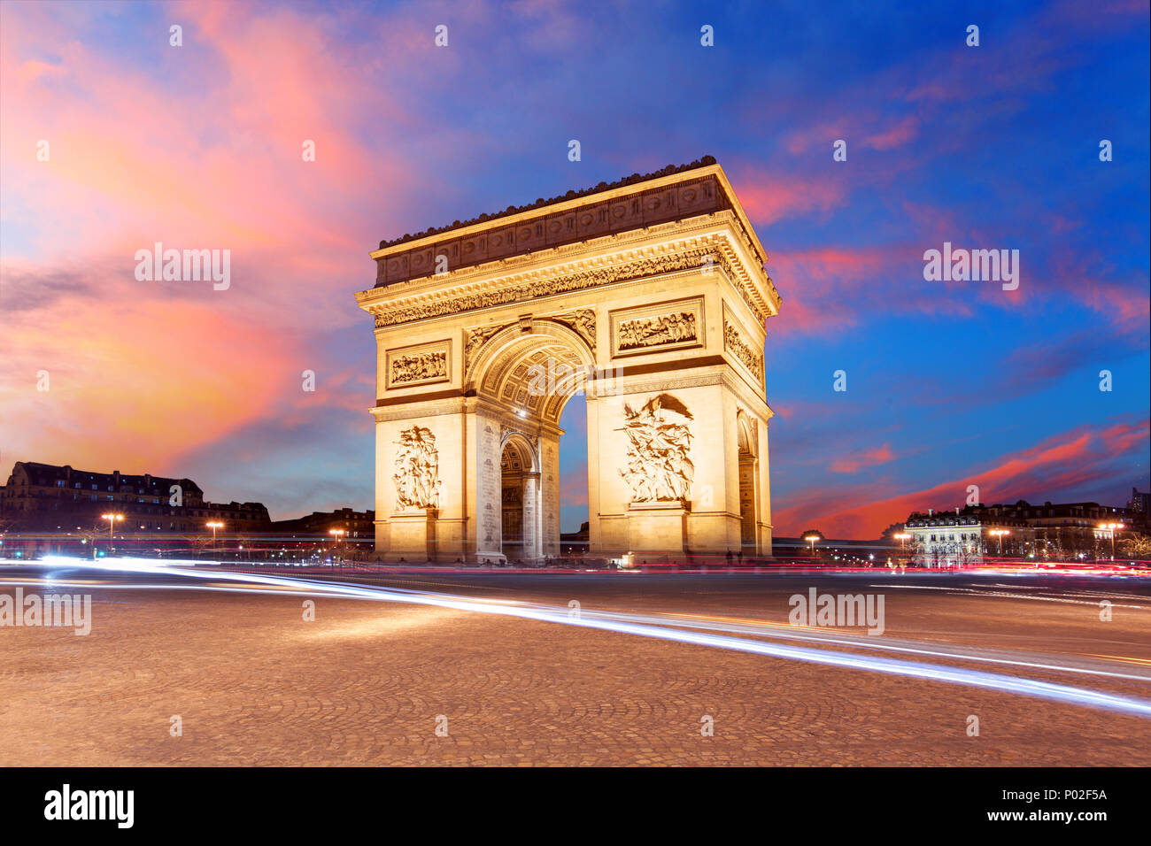 Paris, Arc de Triumph, France Stock Photo - Alamy