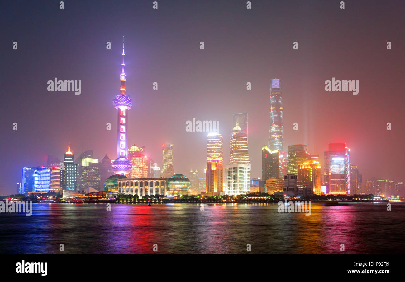 Beautiful shanghai city night hi-res stock photography and images - Alamy