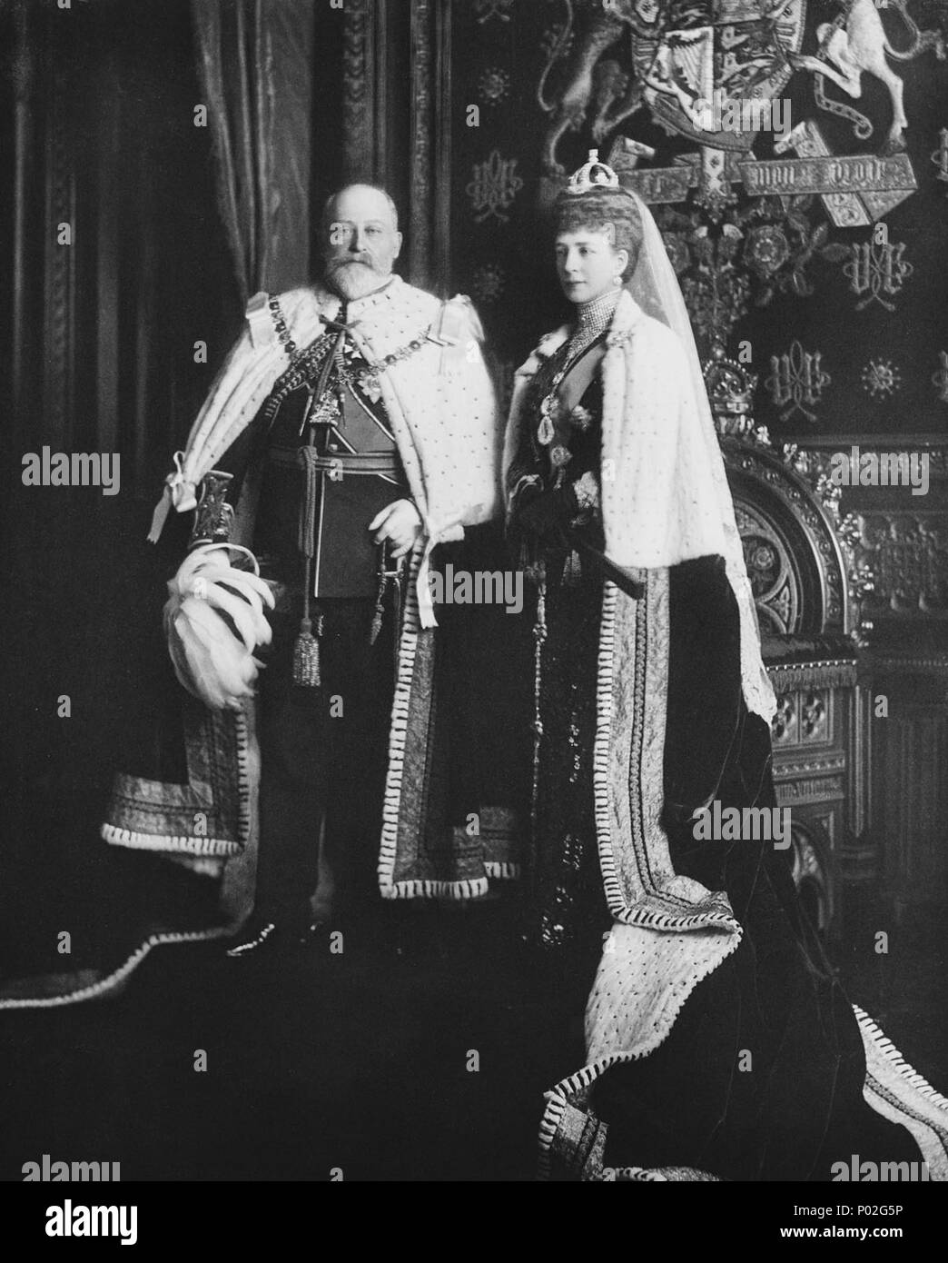 . English: King Edward VII and Queen Alexandra at the Opening of ...