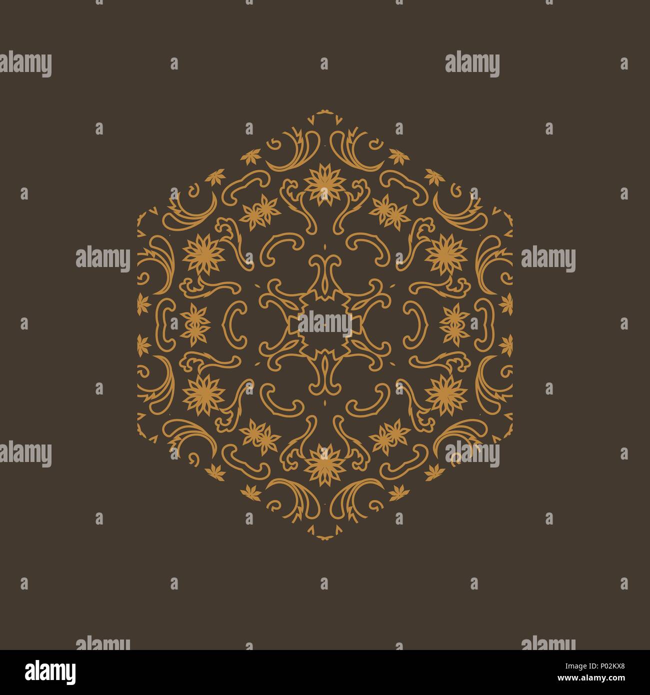 Constructive geometric pattern in shades of gold colors. Emotional ...