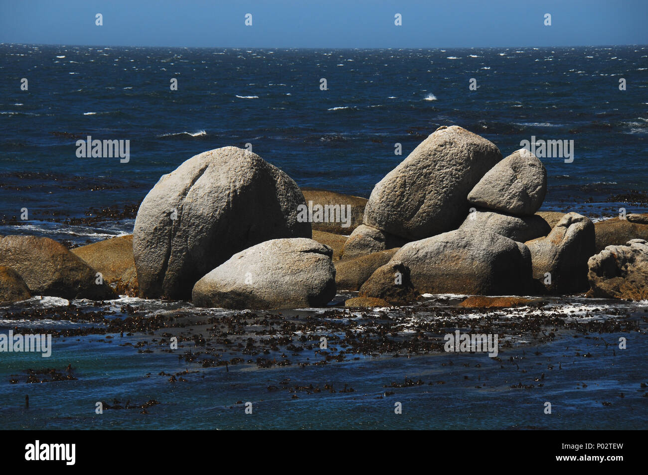 Beautiful rock formations of Boulder Beach on the Cape Peninsula of ...