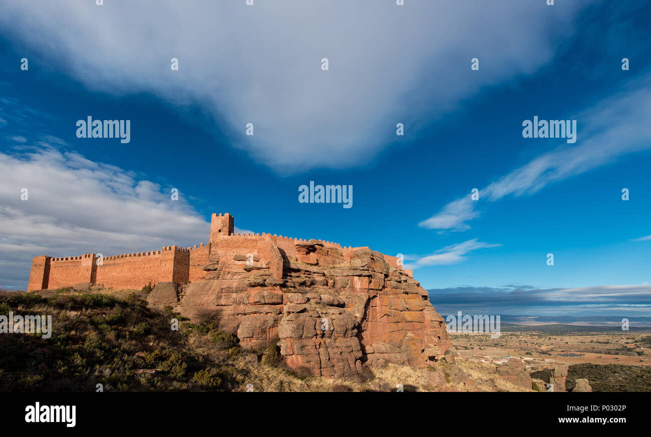 Exterior view of the Peracense castle. Teruel. Spain Stock Photo - Alamy