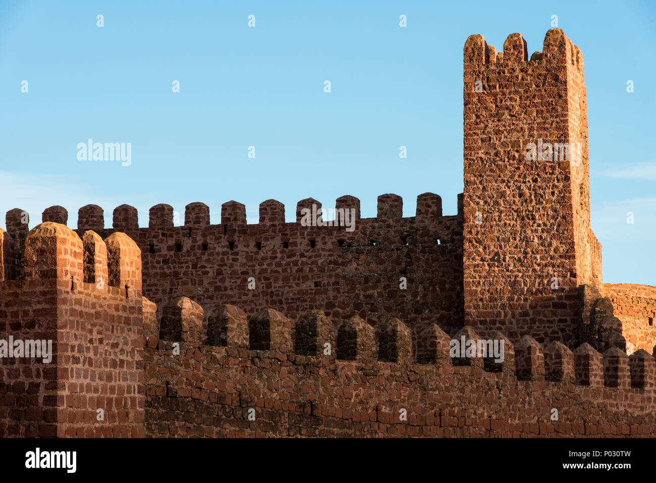 Exterior view of the Peracense castle. Teruel. Spain Stock Photo - Alamy