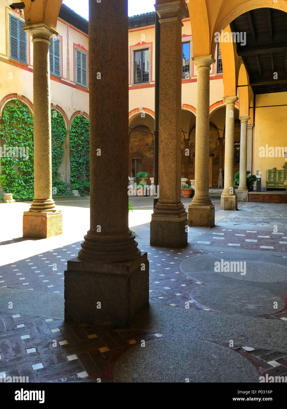 Milan,Italy - 7 May,2018: The Museo Vigna di Leonardo in Milan, across ...