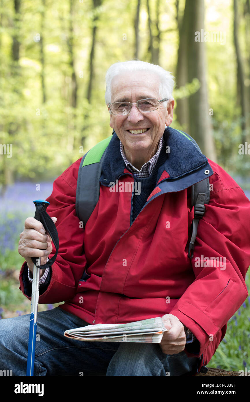 Happy man walk wood hi-res stock photography and images - Alamy