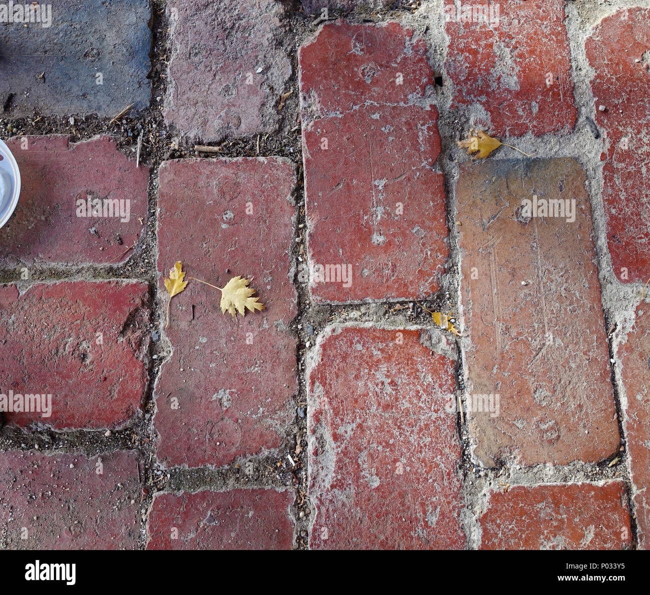 Aged Red Brick path Stock Photo - Alamy